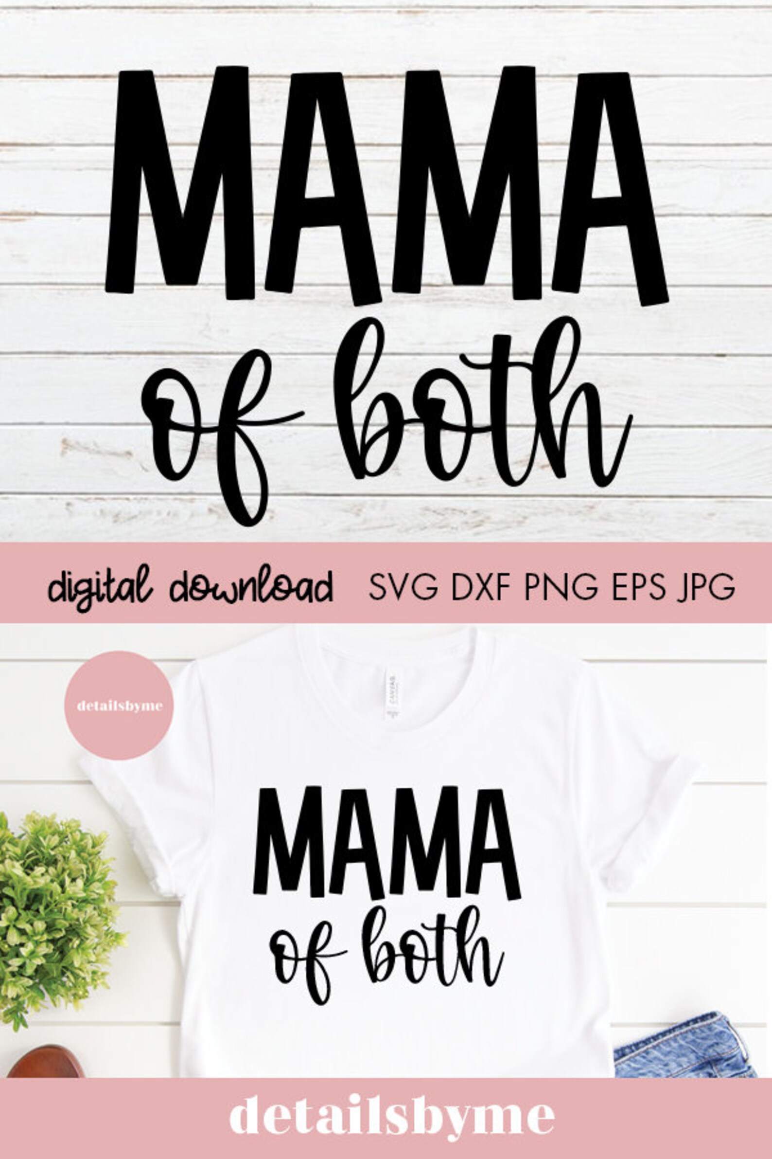 Mom of Both Svg Mama Svg Boy & Girl Mom Svg Mom Life Svg - Etsy