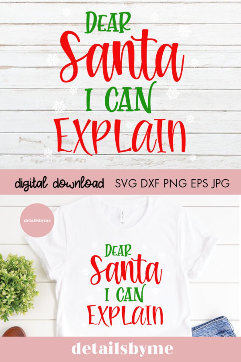 Dear Santa I Can Explain Svg Christmas Svg Christmas Cut - Etsy