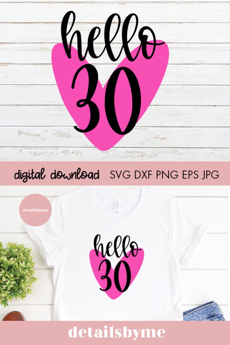 Hello Thirty Svg Thirty and Fabulous SVG 30 and Fabulous - Etsy