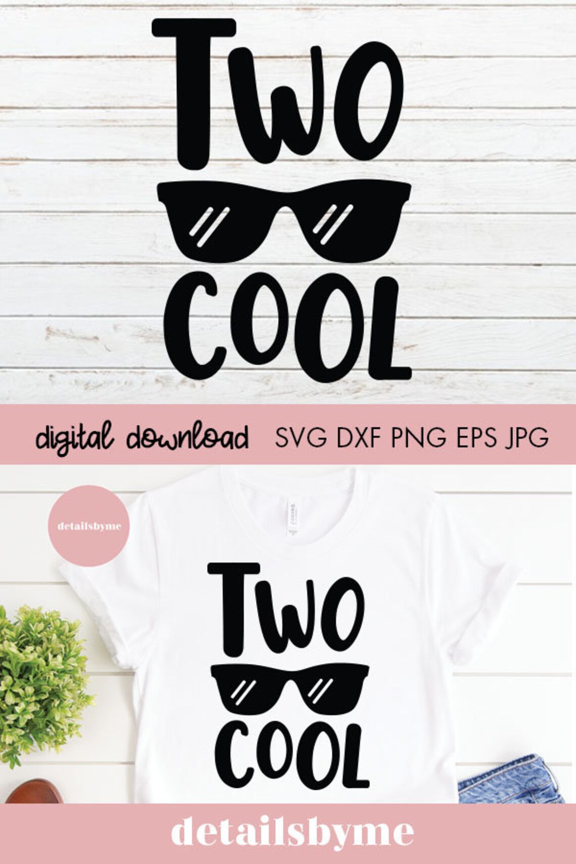 Two Cool Svg 2nd Birthday Svg Birthday Boy Svg Happy | Etsy