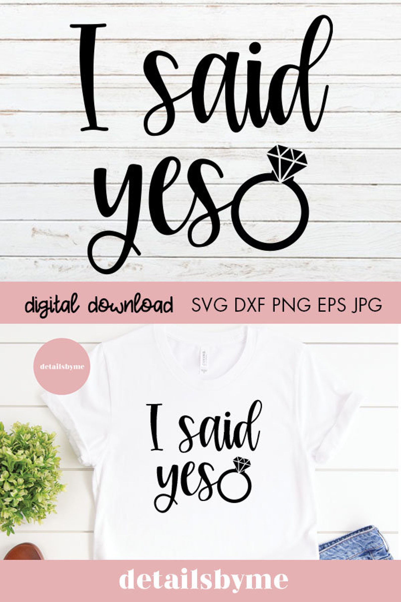 I Said Yes svg Engagement svg I Said Yes svg Files Wedding | Etsy