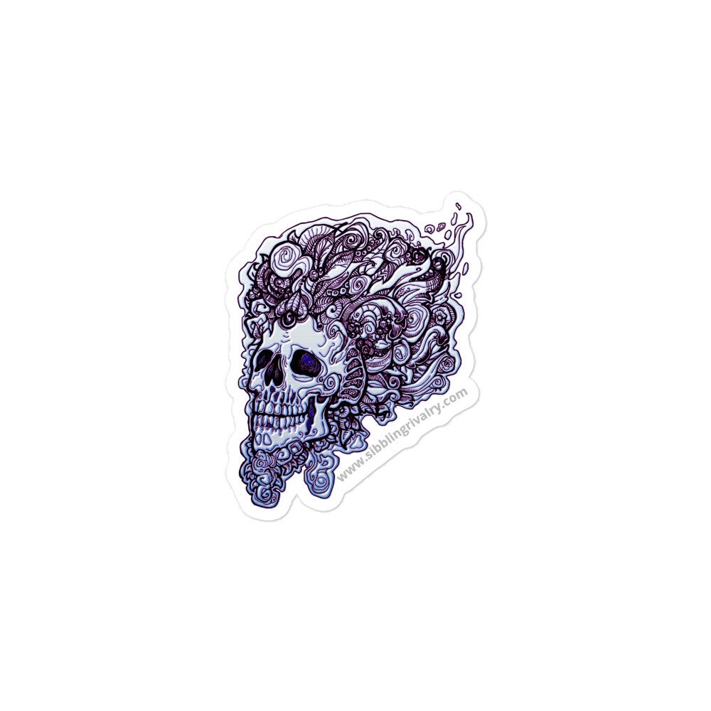 SHPONGLE SKULL Stickers With Ink Design - Etsy