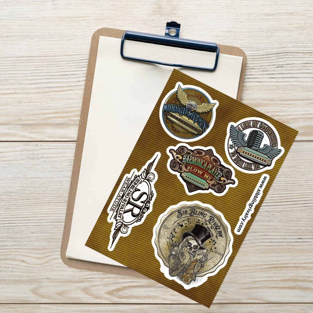 BLUES HARMONICA PLAYERS Sticker Sheets - Etsy