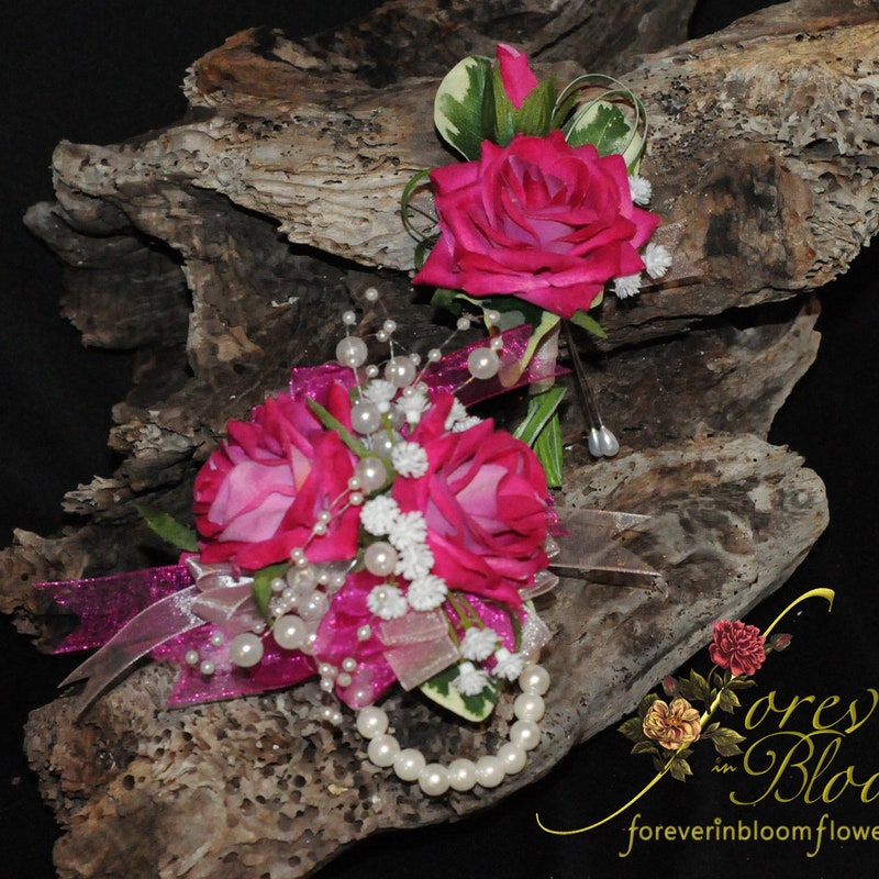 Pink Wrist Corsage - Etsy