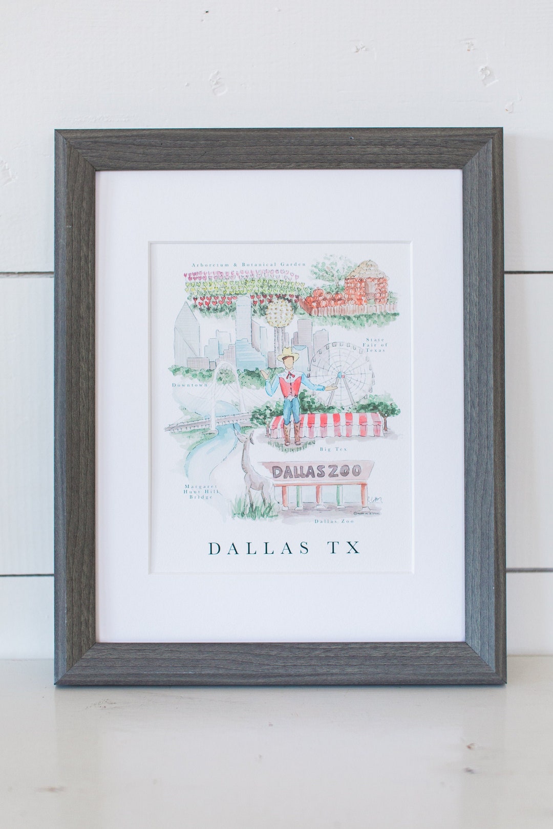 Dallas City Map Print - Etsy