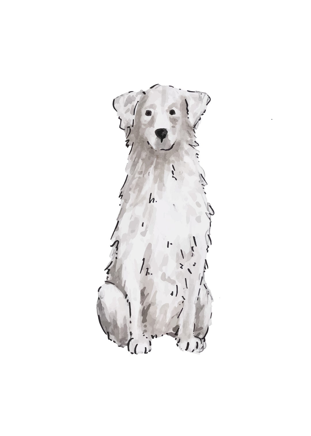 5x7 Great Pyrenees Print - Etsy