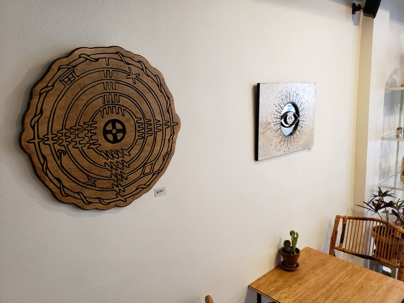 Fionn's Window Wood Carving Ogham Runic Alphabet Tree - Etsy