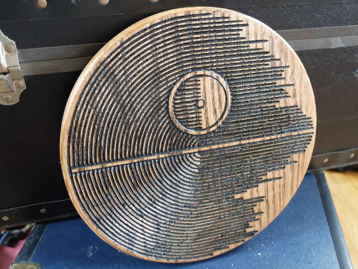 Death Star II Wood Carving Star Wars Inspired Fandom | Etsy