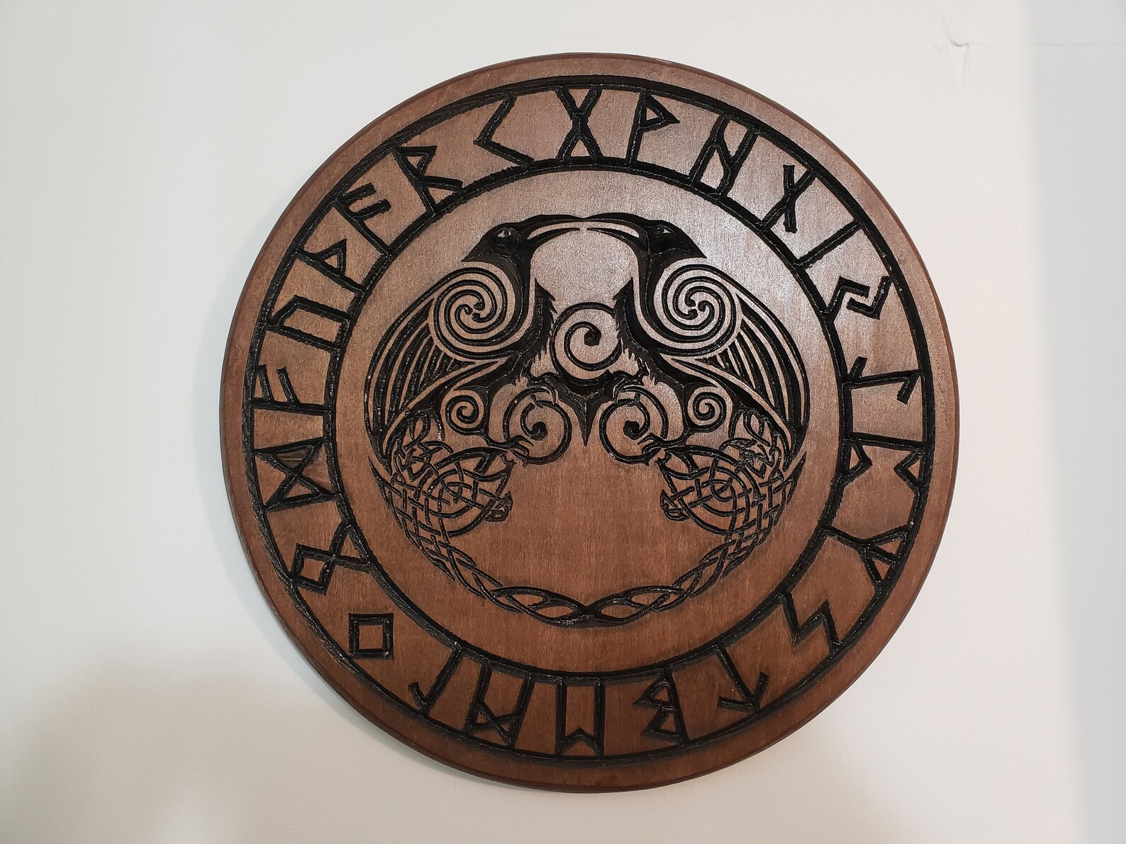Odin's Ravens With Futhark Rune Alphabet Huginn and - Etsy