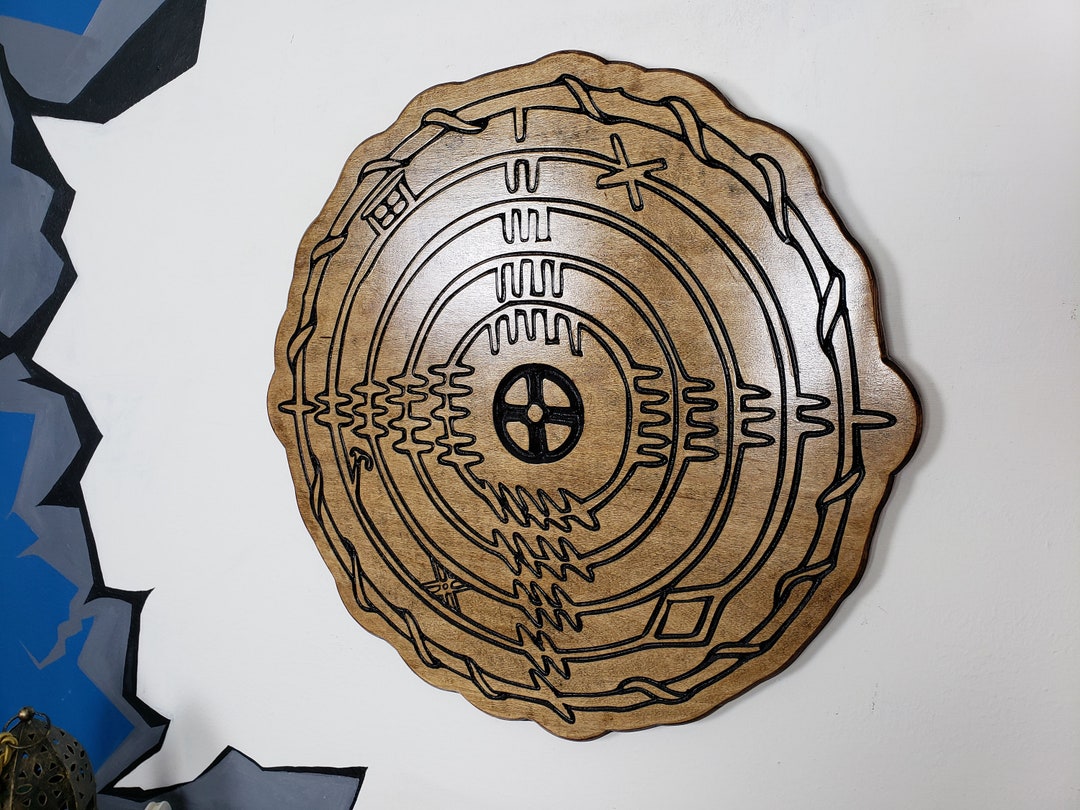 Fionn's Window Wood Carving - Ogham Runic Alphabet - Tree Runes - Early ...