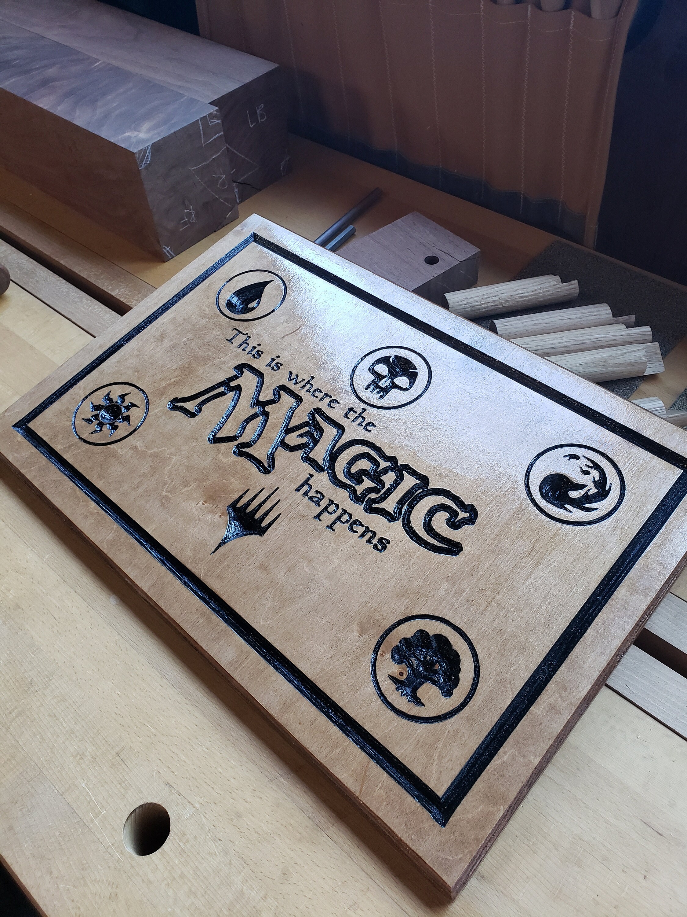 Magic the Gathering Inspired Sign - Mana Symbols - MTG - Causal Home ...