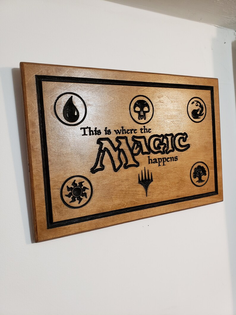 Magic the Gathering Inspired Sign Mana Symbols MTG - Etsy