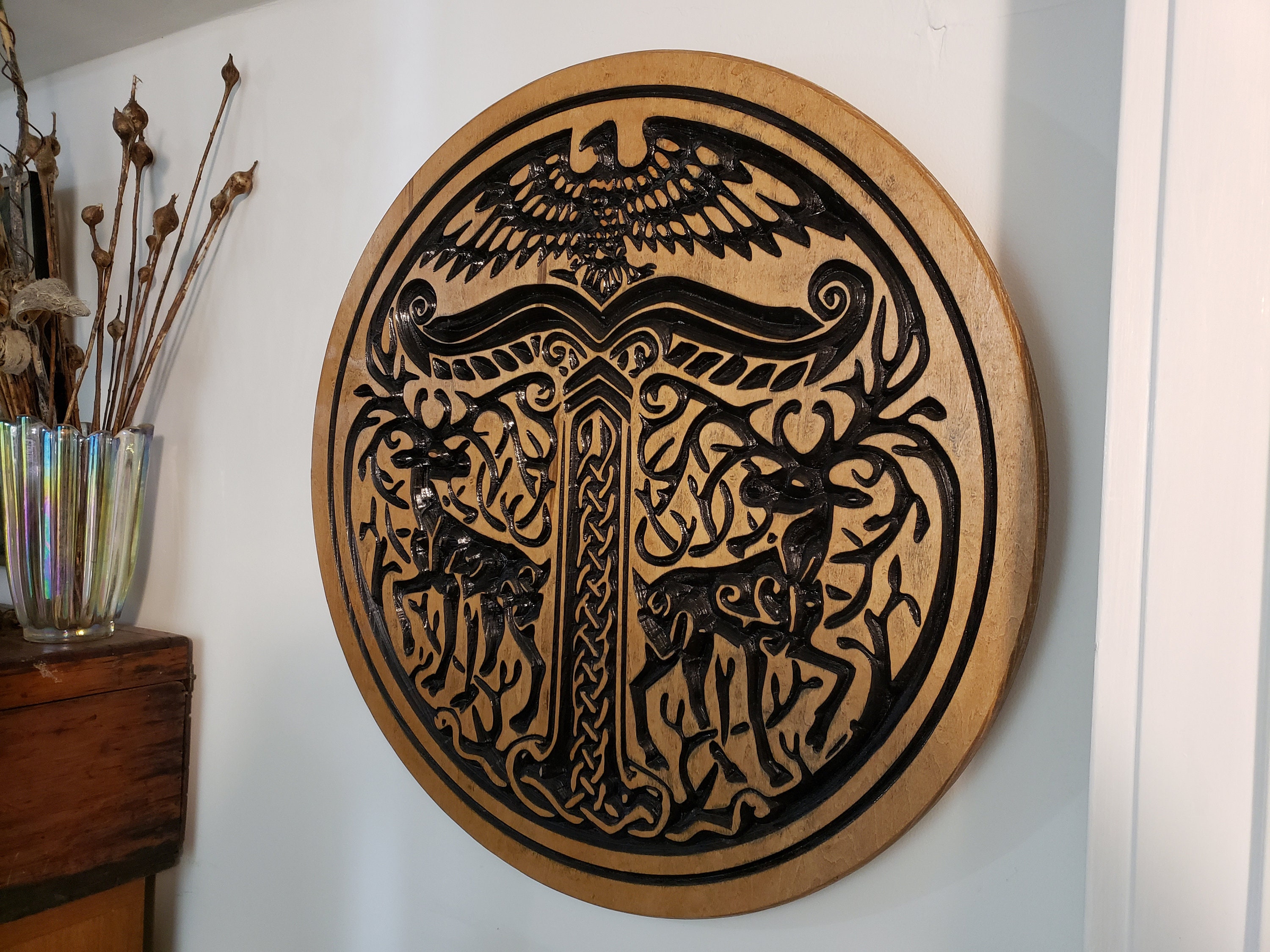 Irminsul Germanic Medieval Pagan Symbol - Altar Piece - Wall Hanging ...