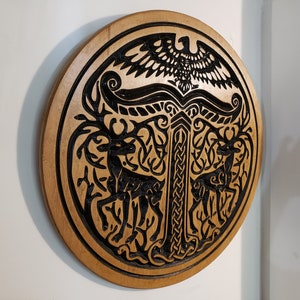 Irminsul Germanic Medieval Pagan Symbol - Altar Piece - Wall Hanging ...