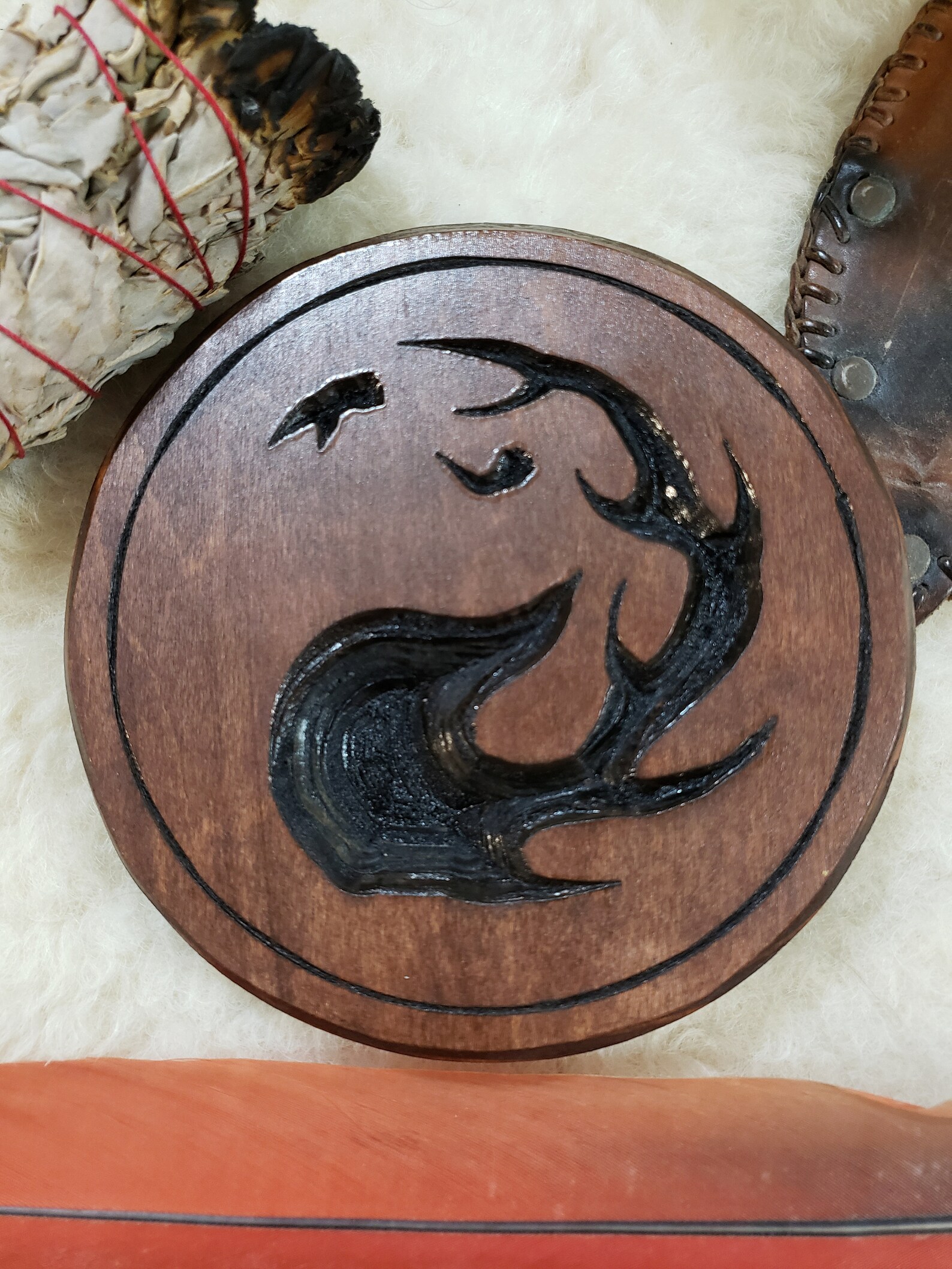 MTG Red Mana Symbol Fire Wood Carved Magic the Gathering | Etsy