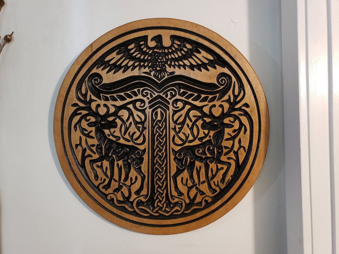 Irminsul Germanic Medieval Pagan Symbol - Altar Piece - Wall Hanging ...