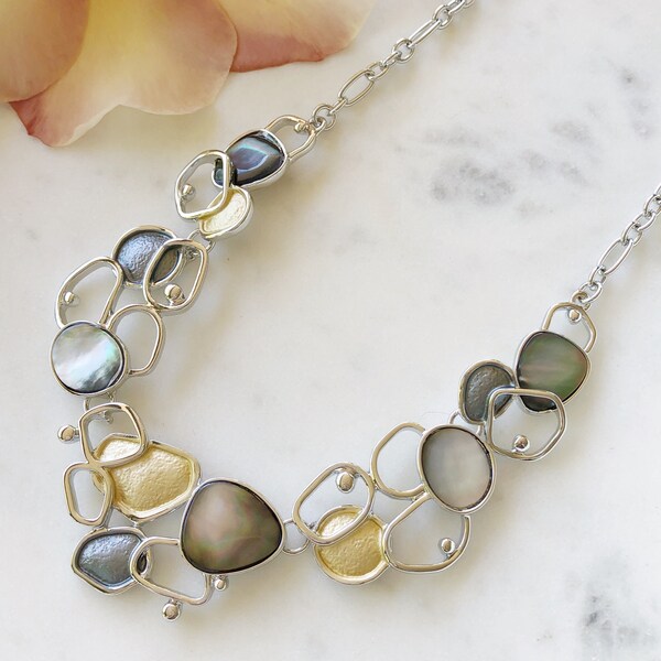 Silver Statement Necklace - Etsy