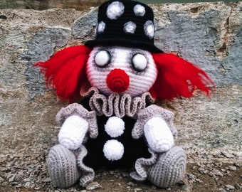 PDF Classic Creepy Clown Doll Horror Crochet Amigurumi Crochet Doll ...