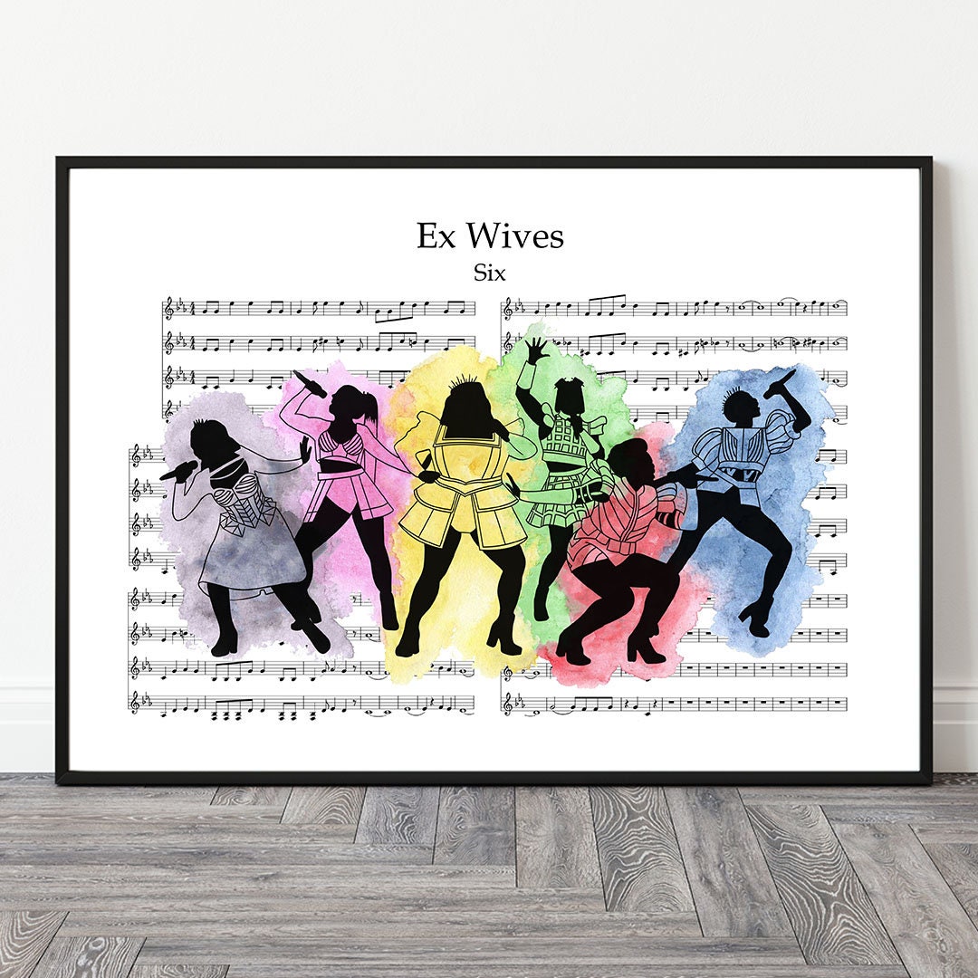 Six Ex Wives Sheet Music Poster Print INSTANT DIGITAL DOWNLOAD - Etsy
