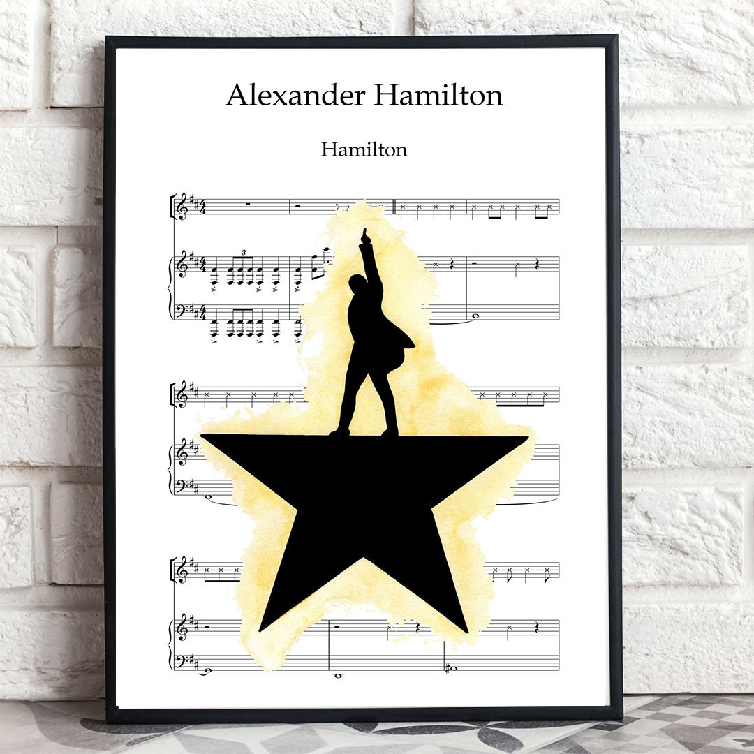 Alexander Hamilton | Sheet Music Poster Print | INSTANT DIGITAL ...