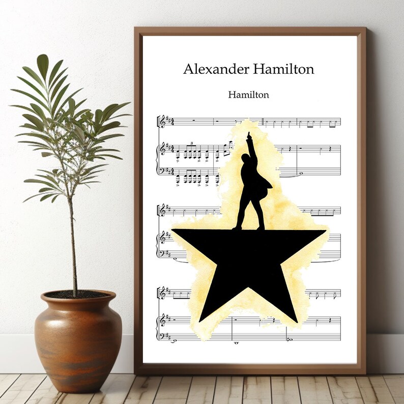 Alexander Hamilton | Sheet Music Poster Print | INSTANT DIGITAL ...