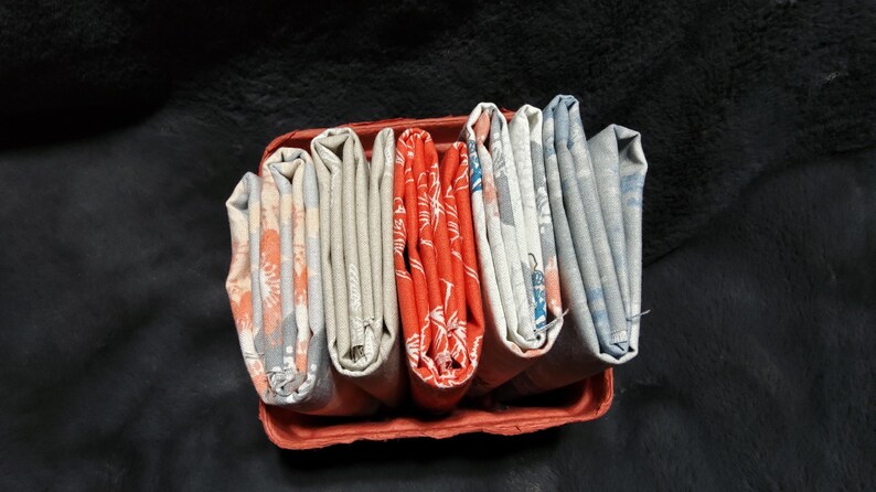 Multi Fabric 5 Piece Bundle Birds/flowers in A Berry Basket - Etsy