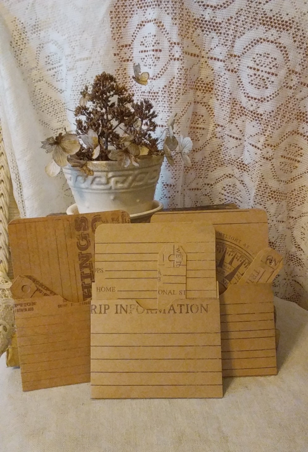 Library Pocket With Bookmark for Journal /mixed Media Kid's Books - Etsy