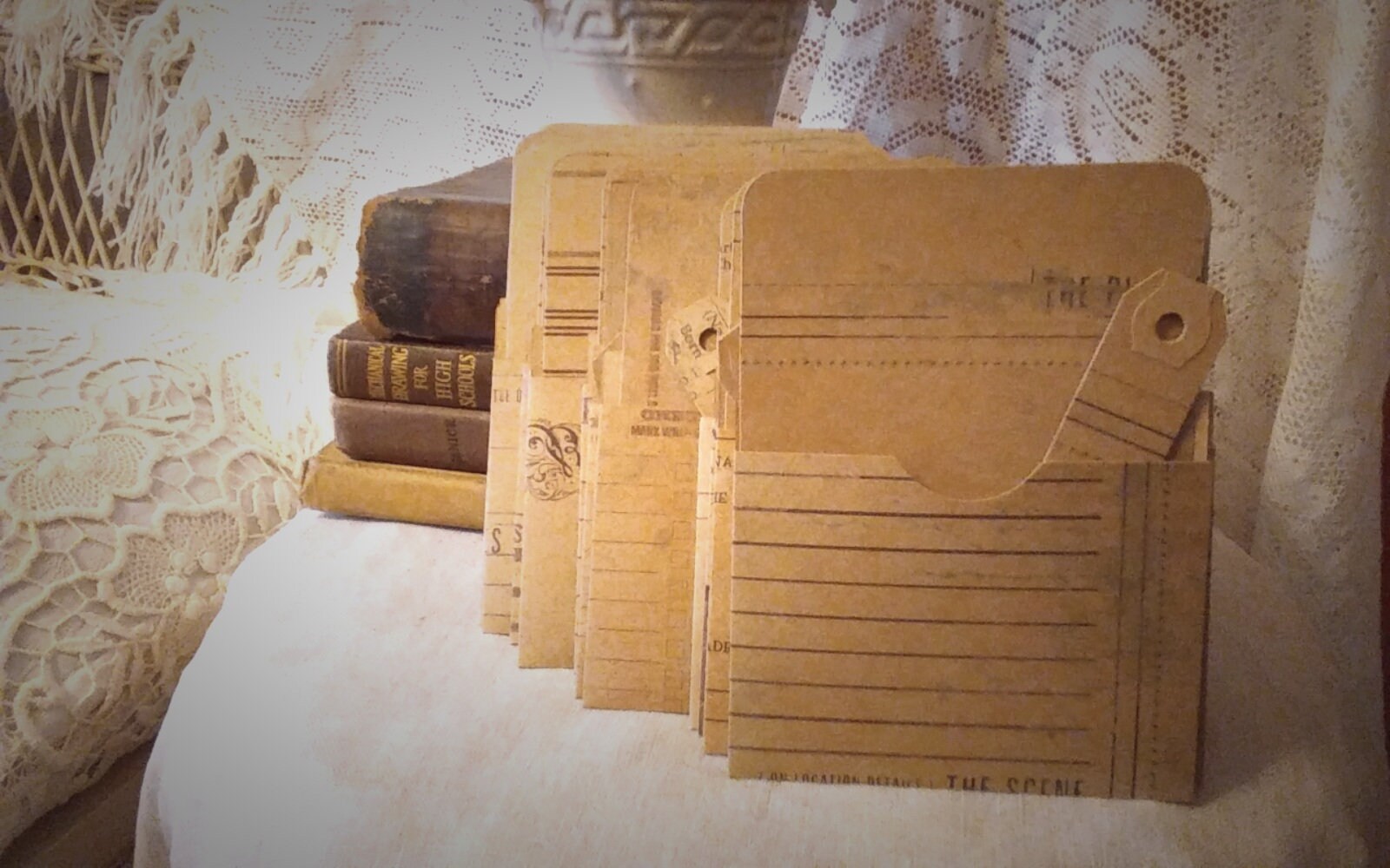 Library Pocket With Bookmark for Journal /mixed Media Kid's Books - Etsy