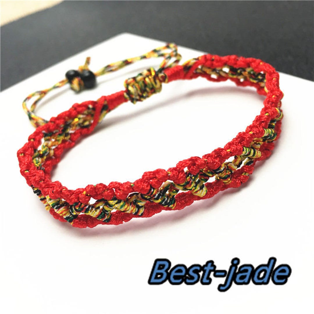 Hand LINE RED Hand Woven Braided Rope Lady Hand String Cord - Etsy