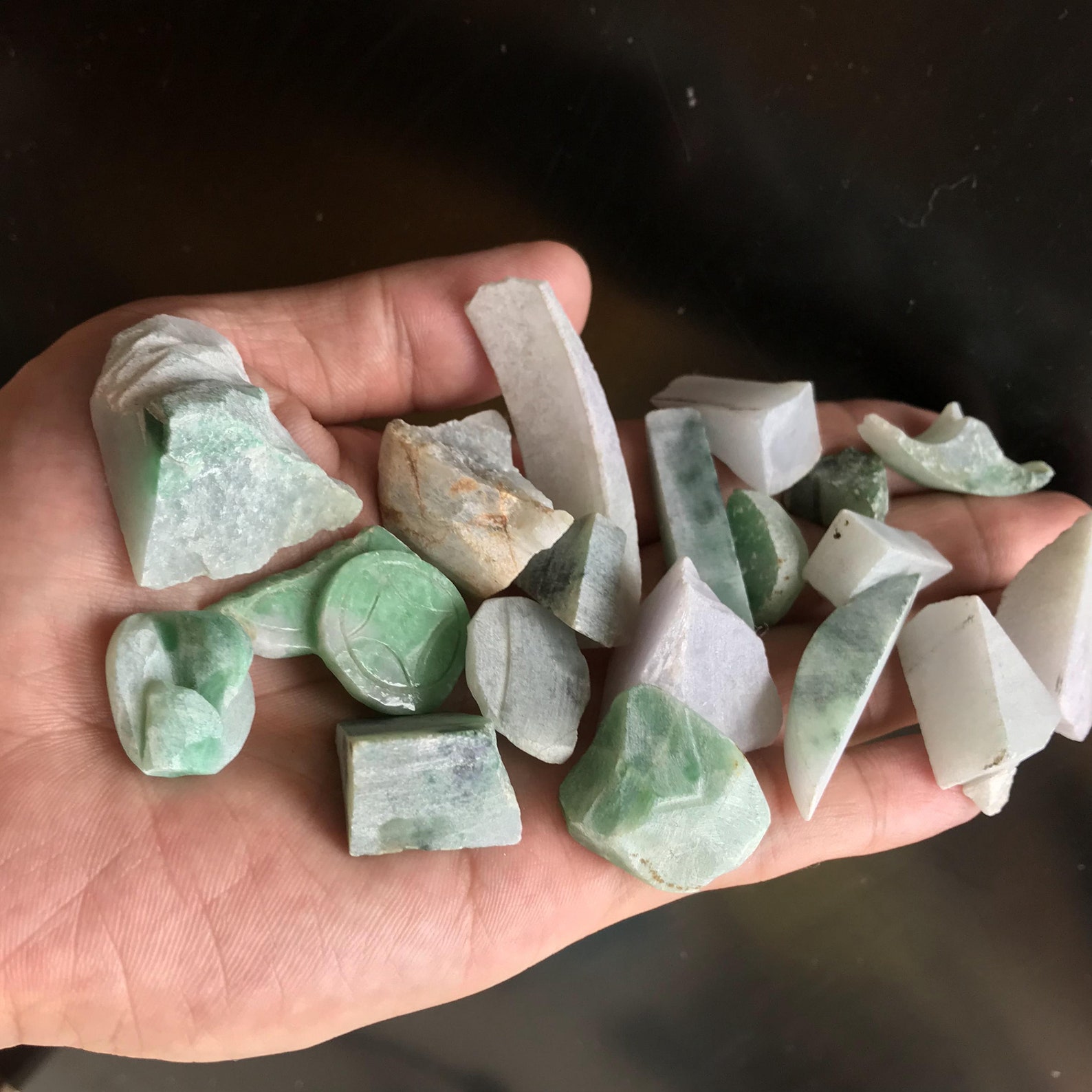 19pcs 157.8g Natural Jadeite Green Raw Stone Burmese Grade A - Etsy