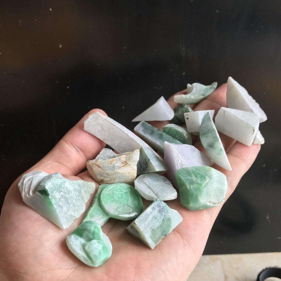 19pcs 157.8g Natural Jadeite Green Raw Stone Burmese Grade A - Etsy