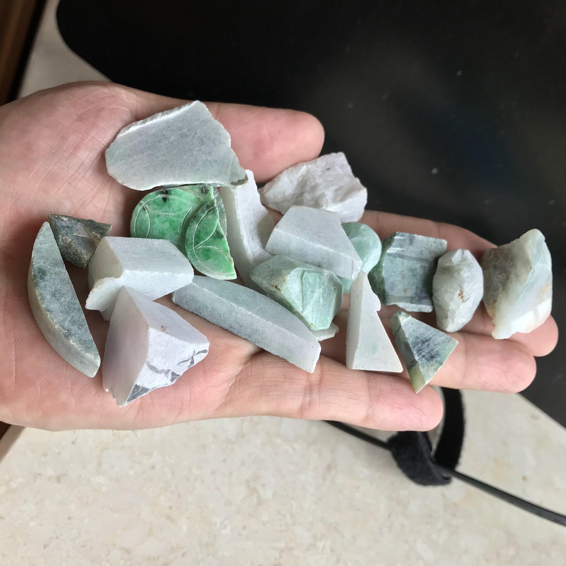 19pcs 157.8g Natural Jadeite Green Raw Stone Burmese Grade A - Etsy