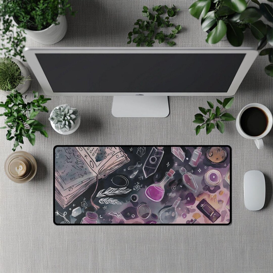 Alchemy & Astrology Desk Mat, Celestial Witch Aesthetic, Cosmic ...