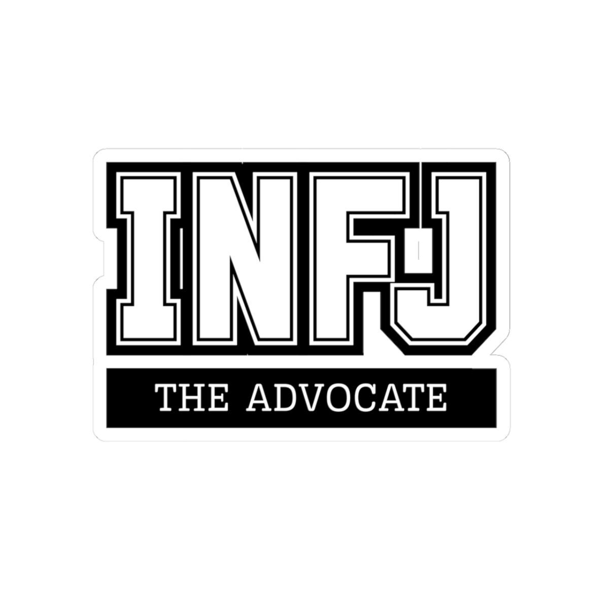 INFJ Sticker Black - the Advocate MBTI Personality Decal, Myers Briggs ...