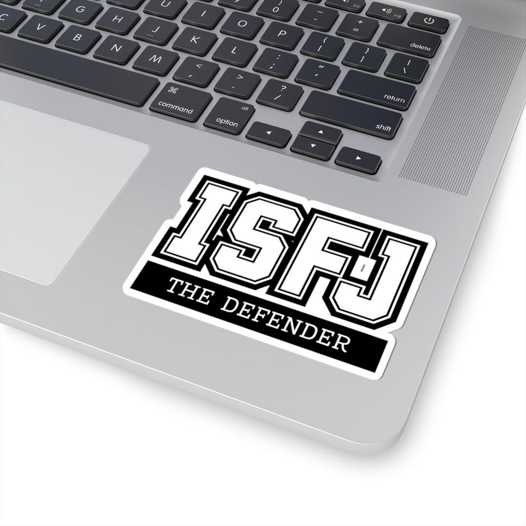 ISFJ Vinyl Sticker Black - the Defender MBTI Type Sticker, Gentle ...