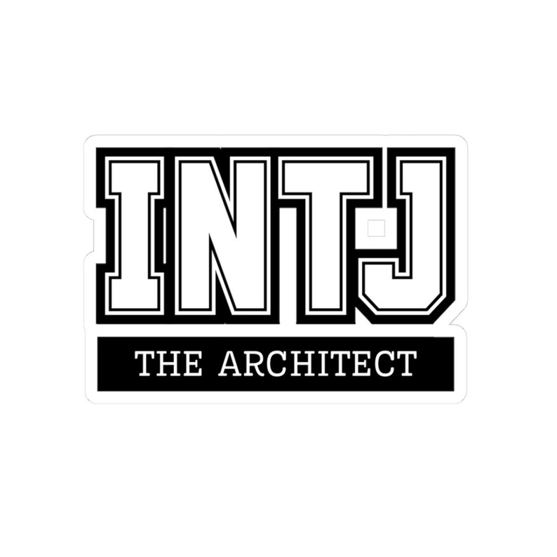 INTJ Sticker Black - the Architect MBTI Personality Type Decal, Black ...