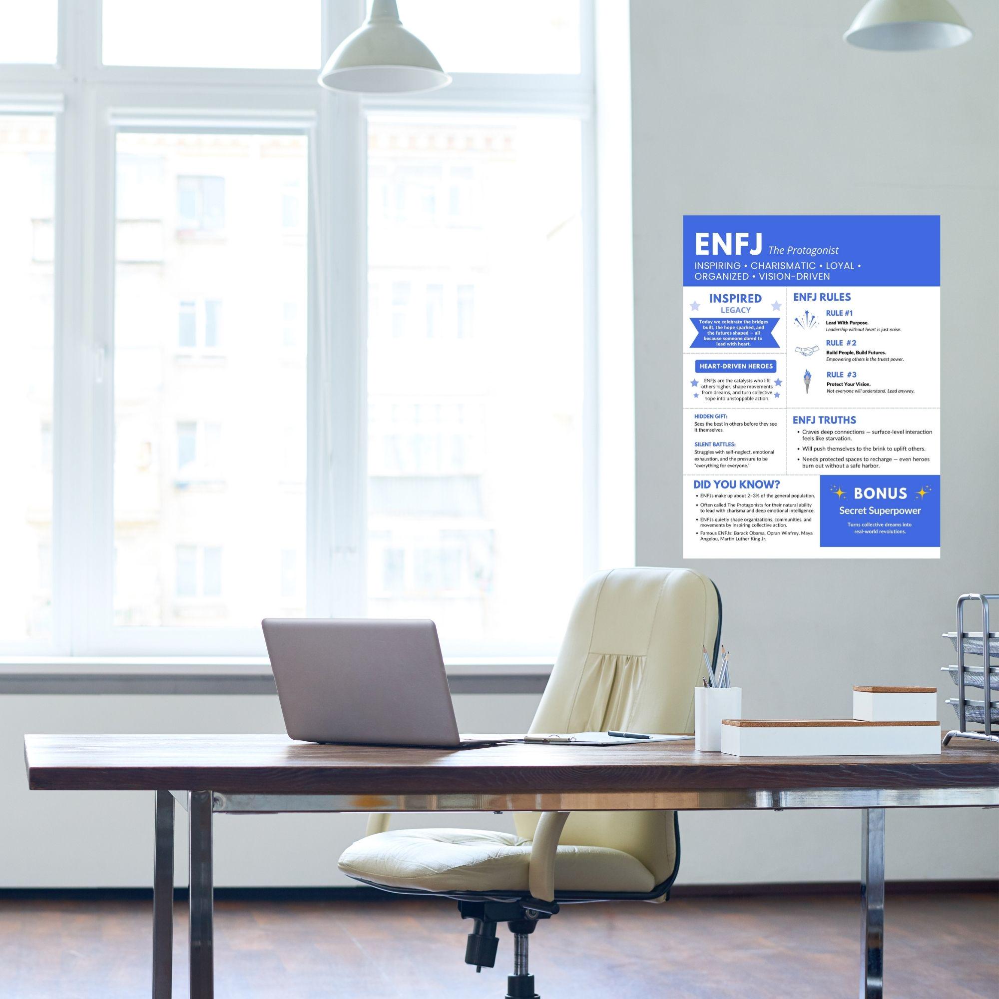 ENFJ Poster Printable - Protagonist Myers Briggs MBTI Wall Art ...