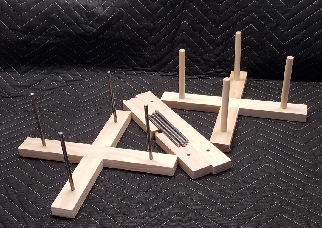 Cone Holder Wooden With Wooden Dowels - Etsy