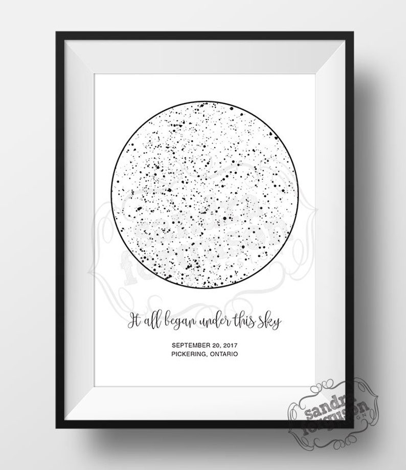 Night Sky Printable Star Map Custom Digital Sky Map Art | Etsy