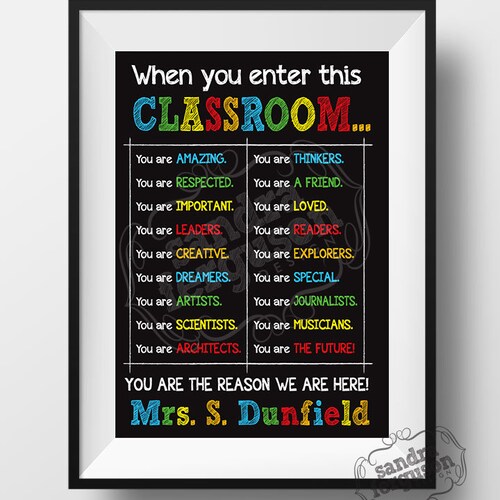Printable Classroom Poster Classroom Decor Teacher | Etsy