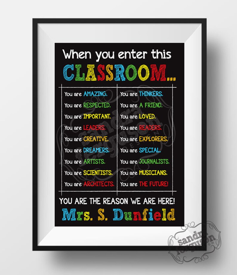 Personalized When you enter this classroom Sign Classroom | Etsy