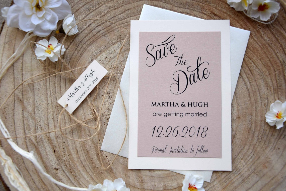 Save the Date Wedding Cards Elegant Wedding Save The Dates | Etsy