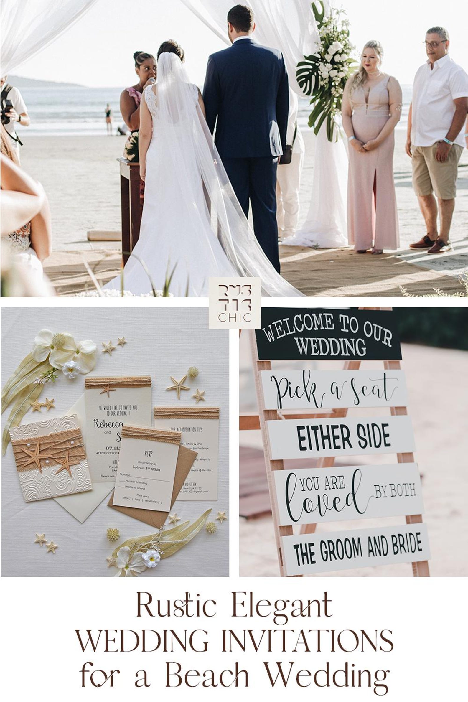 Personalized Beach Wedding Invitation Suite, Destination Wedding ...