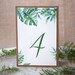 Botanical Wedding Table Numbers, Leafs Table Numbers, Botanical Leafs ...