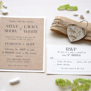Personalized Rustic Wedding Invitations, Semi Custom Wood Wedding ...