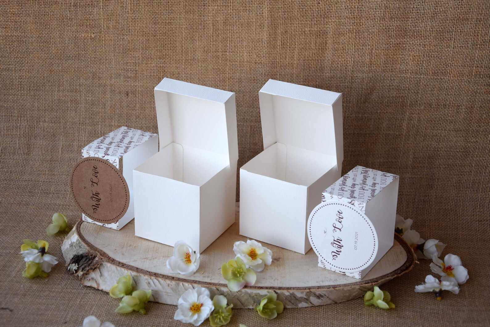 Personalized Square Wedding Favor Boxes, Custom Wedding Gift Boxes ...
