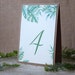 Botanical Wedding Table Numbers, Leafs Table Numbers, Botanical Leafs ...