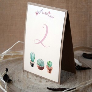 Cactus Wedding Table Numbers Succulents Table Numbers Unique - Etsy