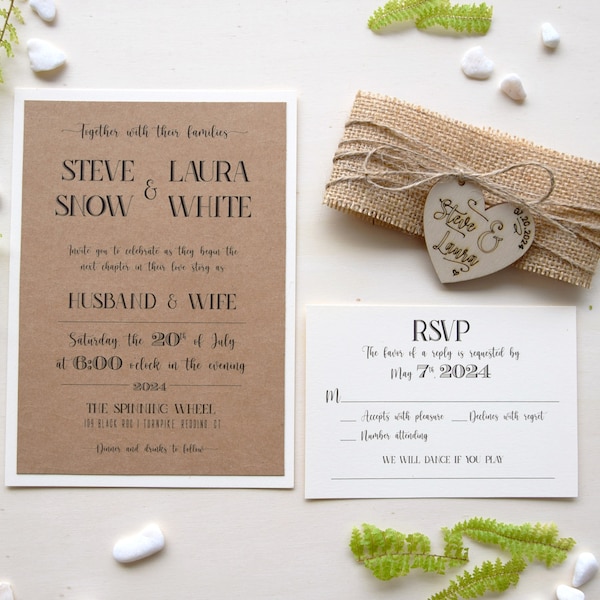Rustic Wedding Invitation - Etsy