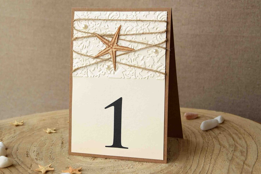 Beach Table Number, Wedding Table Number, Escort Cards, Wedding Table ...